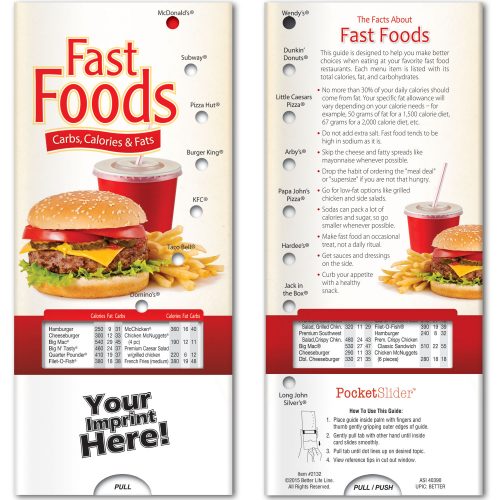 Fast Foods – Carbs, Calories, and Fat Brochure Slider