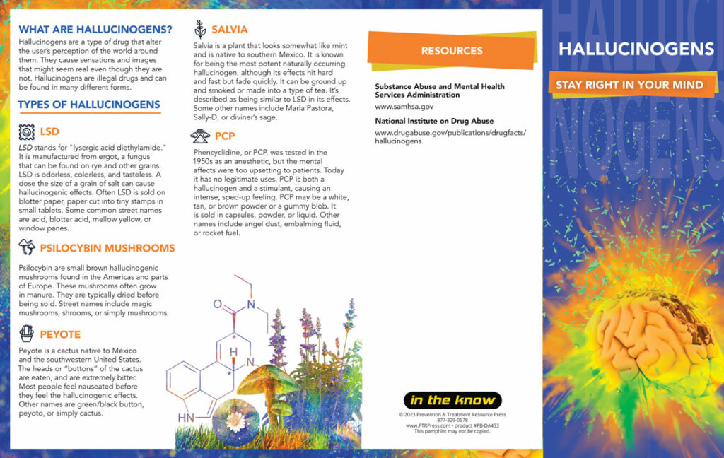 Hallucinogens: Stay Right In Your Mind Pamphlets