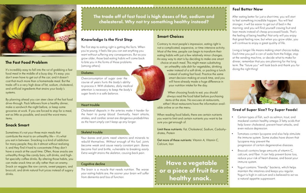 "Eat Right - Live Longer!" Pamphlet | Prevention Resources