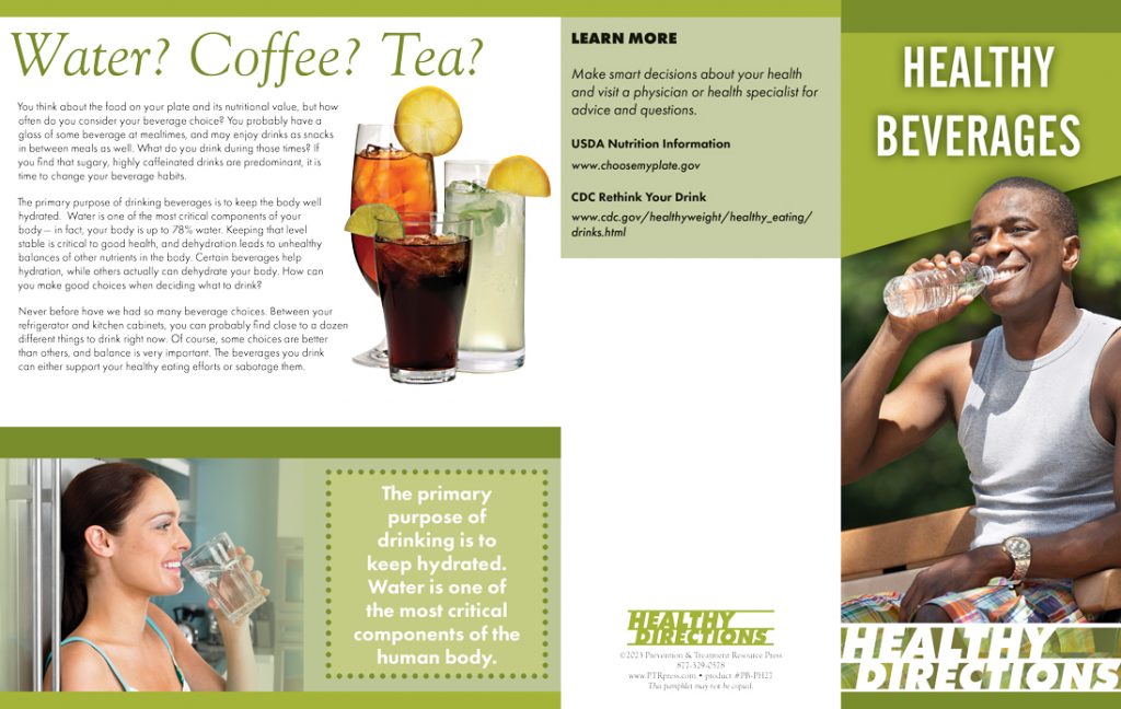 Healthy Beverages Pamphlet | Prevention Education Resources