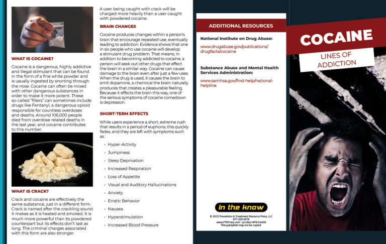 "Cocaine: Lines of Addiction" Pamphlet | Prevention Resources