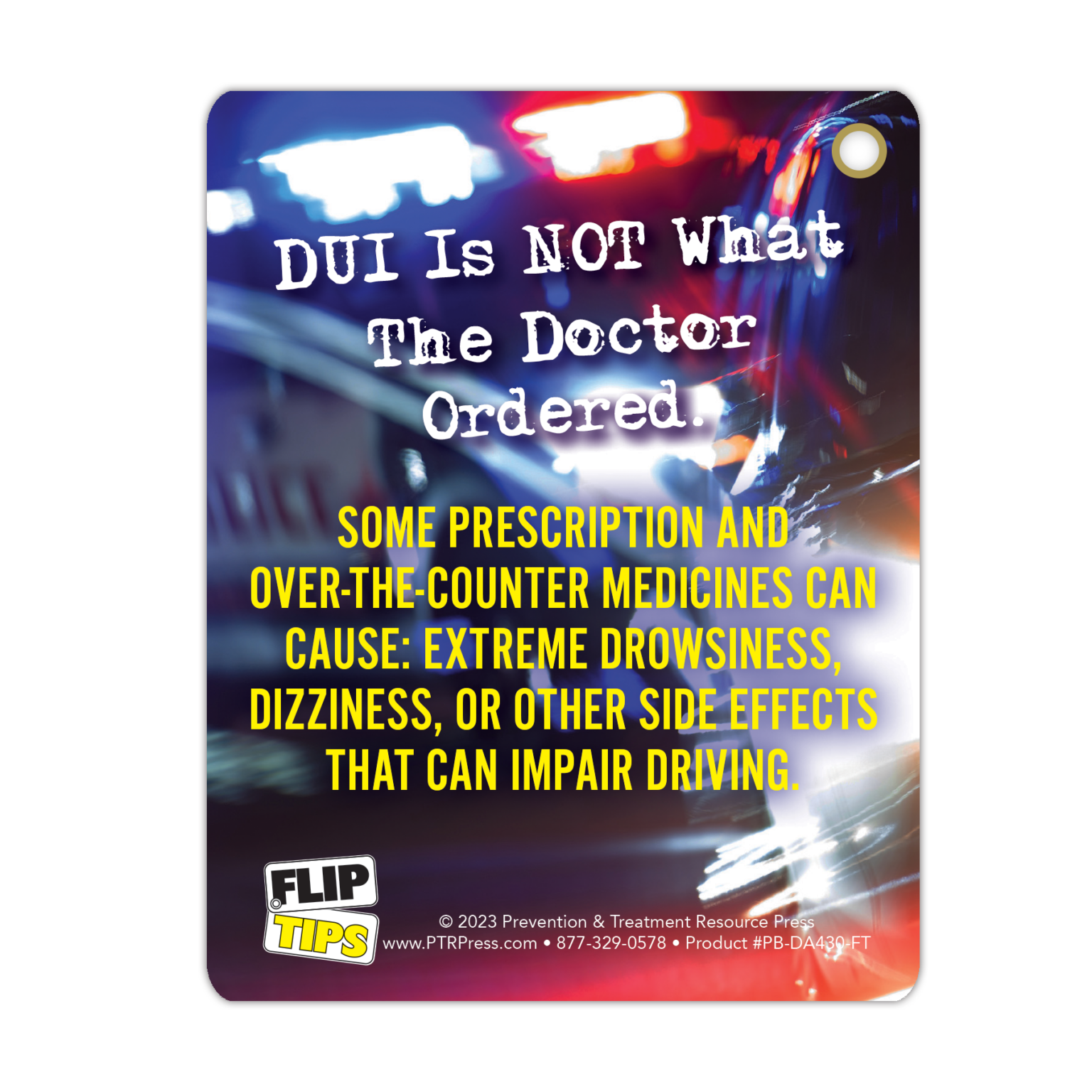 Driving Under the Influence Flip Tips – DUI Prevention Tools