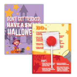 Halloween Safety Lollipop Cards | Prevention Education Resources