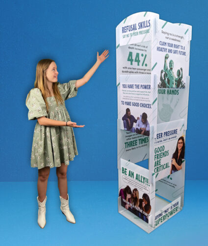 Refusal Skills: Say No To Peer Pressure Info Display Tower