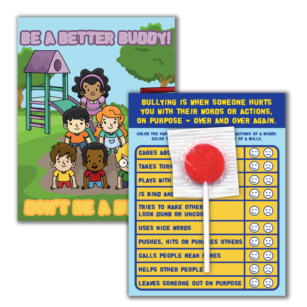"Be A Better Buddy! Don't Be A Bully!" Lollipop Cards