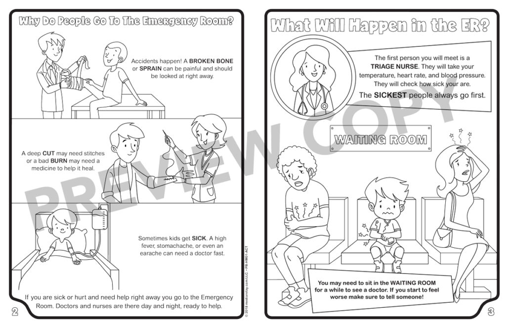 "A Trip To The Emergency Room" Learning & Activity Books
