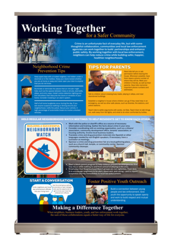 Working Together for a Safer Community: Crime Prevention Display