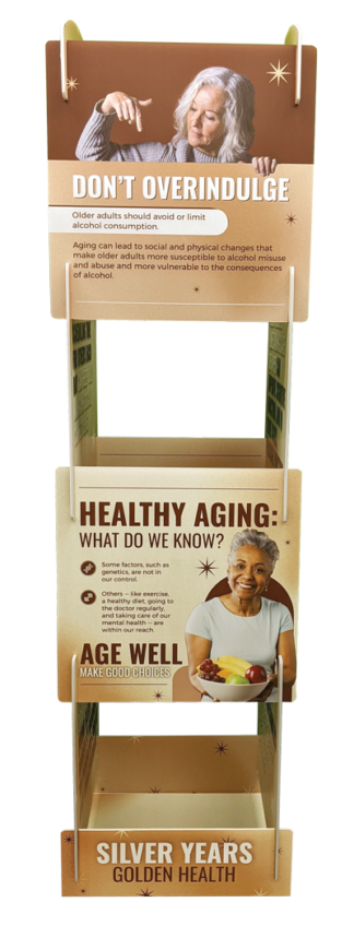Live Well, Age Well: A Guide To Senior Health Info Tower Display