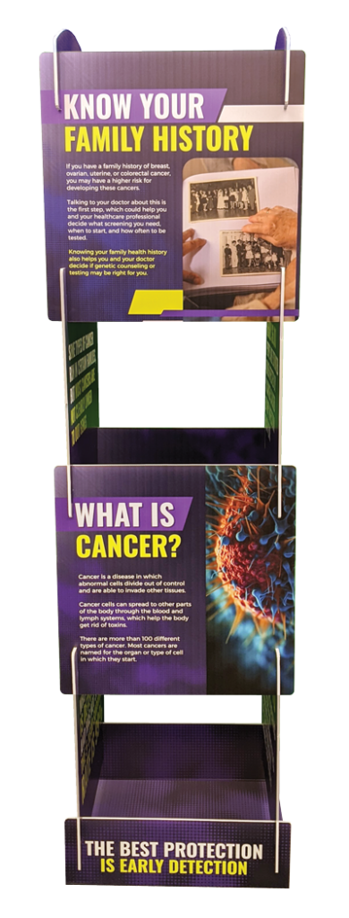 Cancer Awareness: Early Detection Saves Lives Info Display Tower