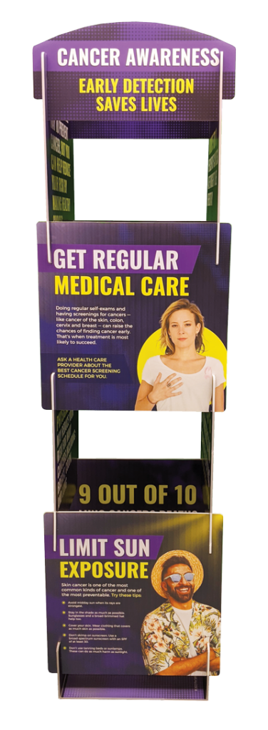 Cancer Awareness: Early Detection Saves Lives Info Display Tower