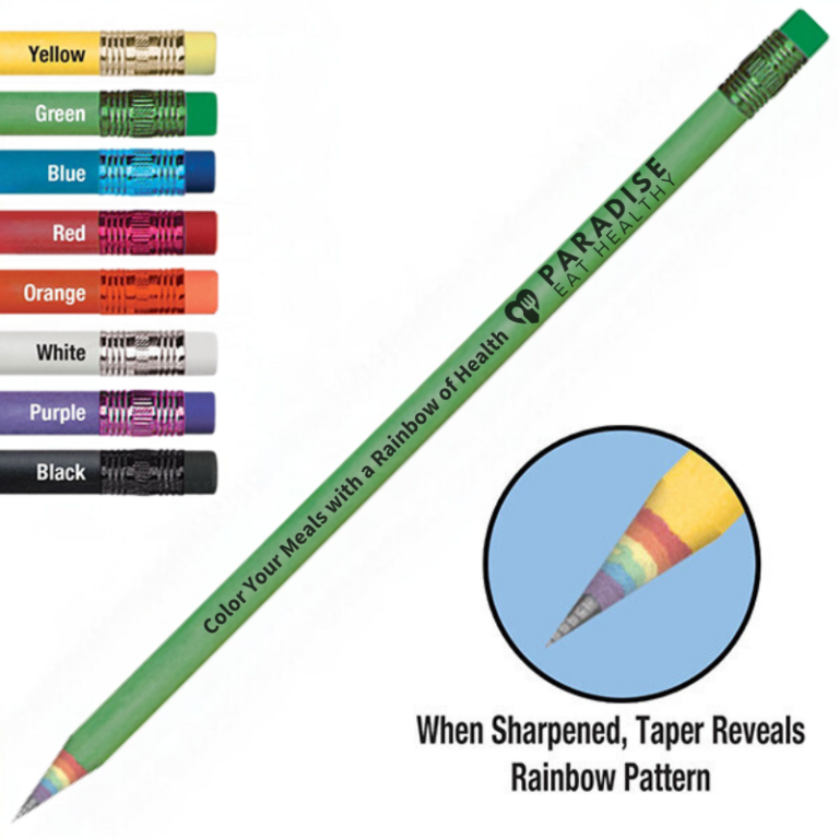 Custom Rainbow Tapered Pencils